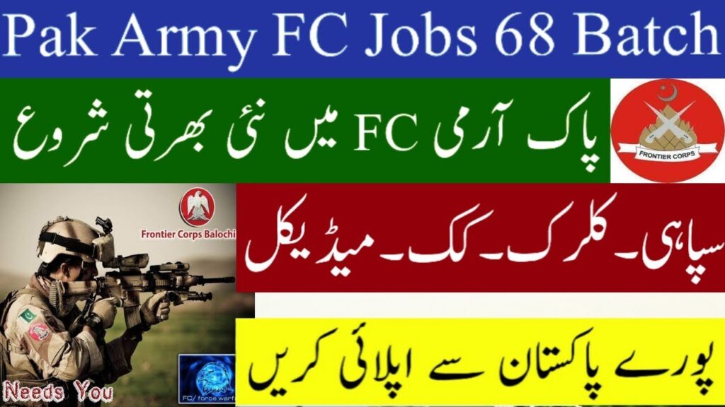 FC Balochistan Jobs South 68 Batch Jobs 2021 | www.joinfcblnsouth.gov.pk