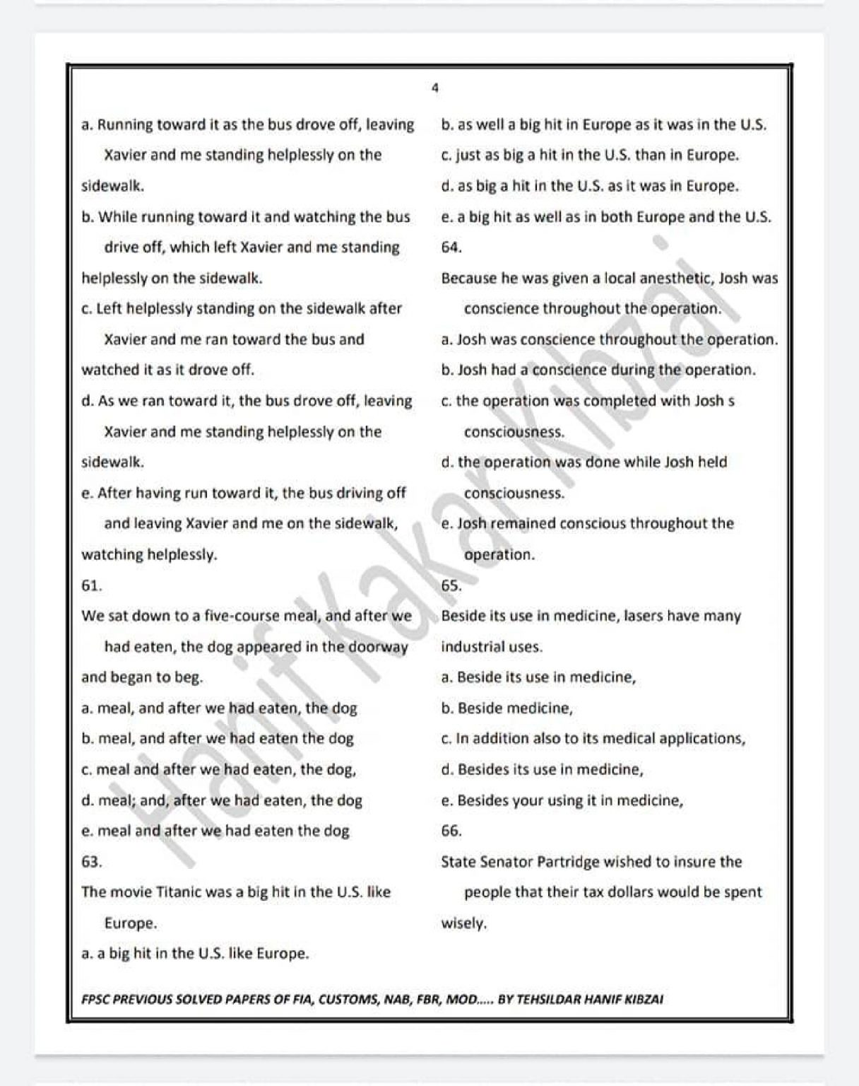 FPSC Previous Solved Papers | Download PDF (3000 MCQs)